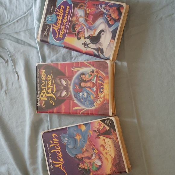 Disney | Other | Original Walt Disney Vhs Aladdin Trio | Poshmark